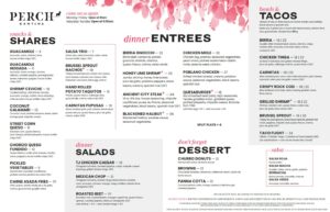 Menus - Perch Cantina