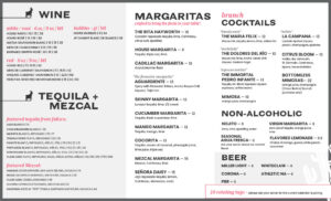 Menus - Perch Cantina