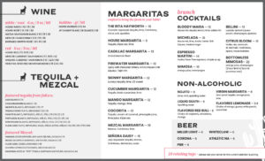 Menus - Perch Cantina