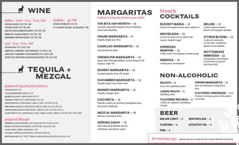 Menus - Perch Cantina