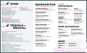 Menus - Perch Cantina