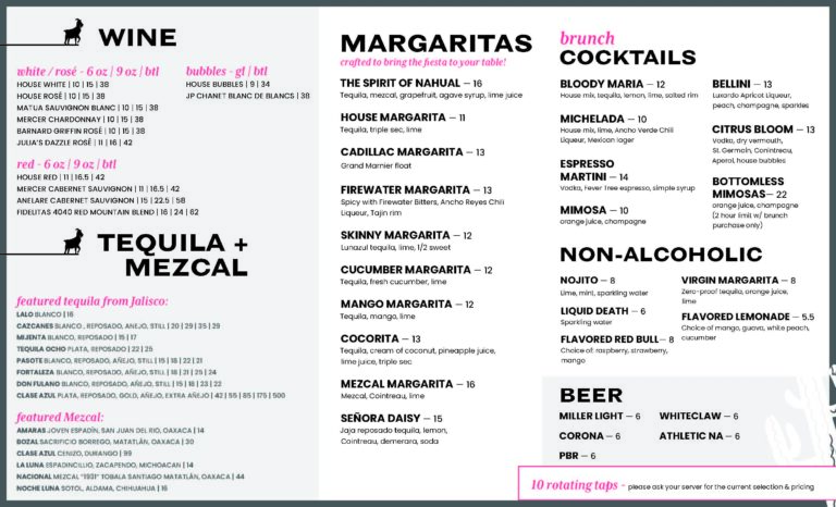 Menus - Perch Cantina